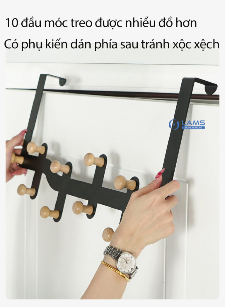 Móc treo đồ sau cửa, móc treo quần áo gắn tường MC10